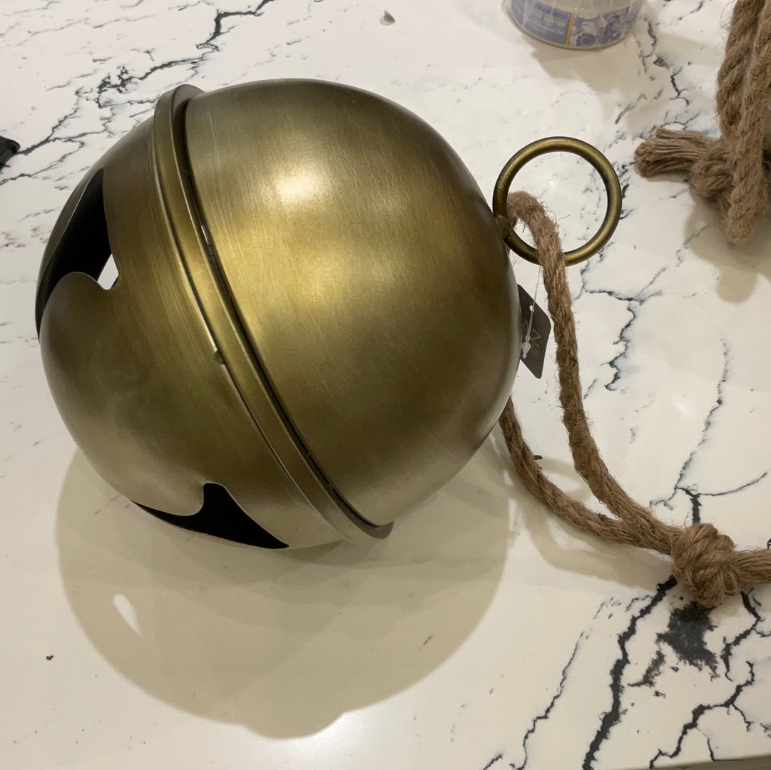 Antique Gold Jingle Bell Ornament - 10.75"– DH Maison