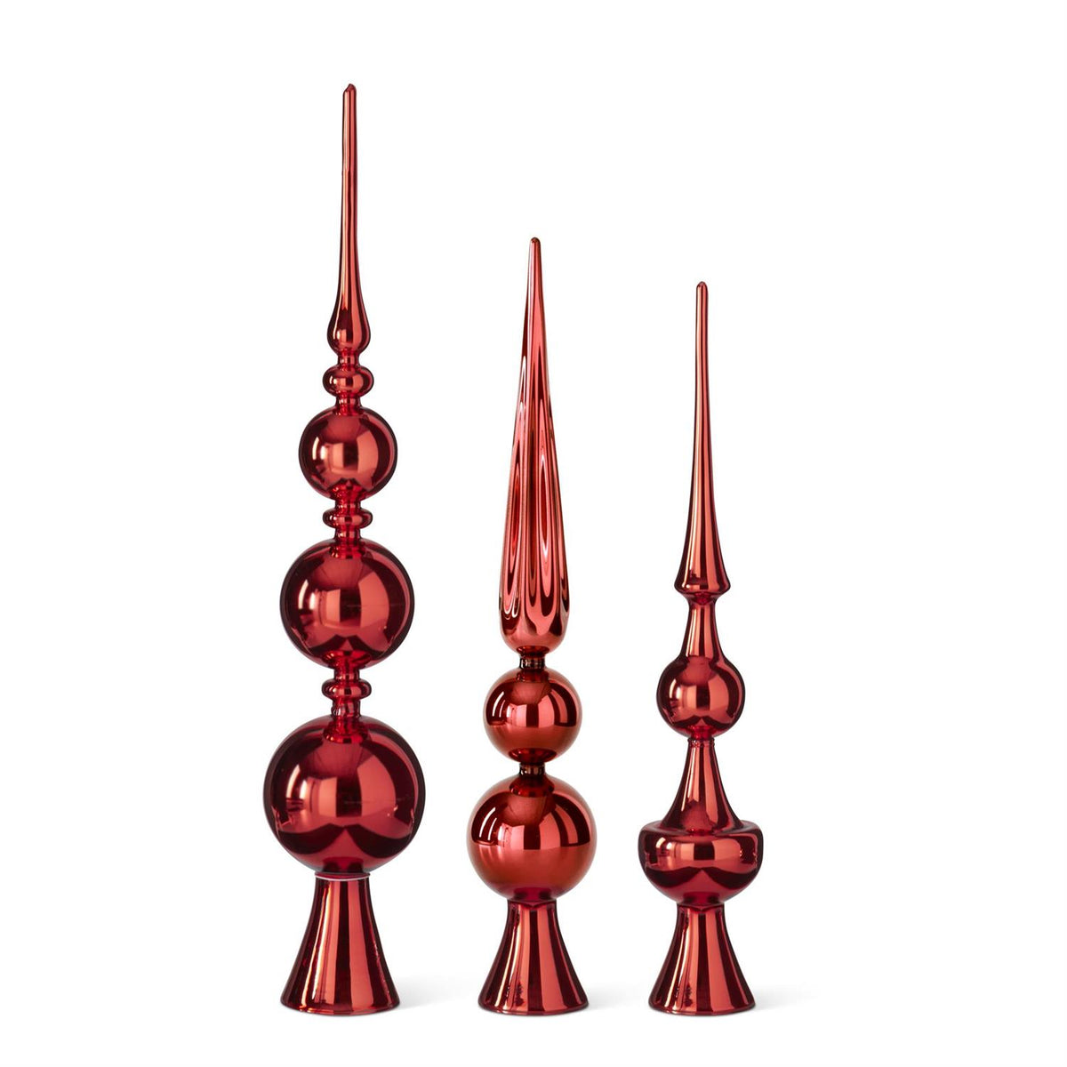 Red Glass Finial Tree Toppers– DH Maison