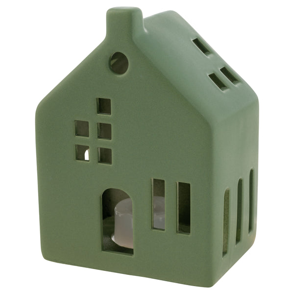 Small Ceramic House with LED Light Forest– DH Maison