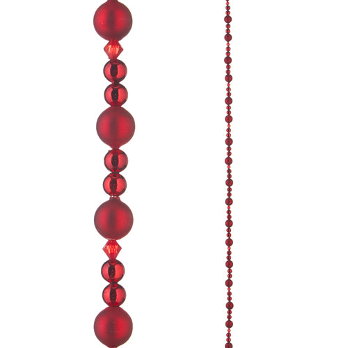 Red Glass Bead Garland, 6'– DH Maison
